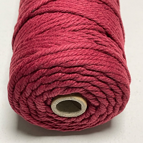Macrame Cord 100m 3mm burgundy – Picture Hanging Systems